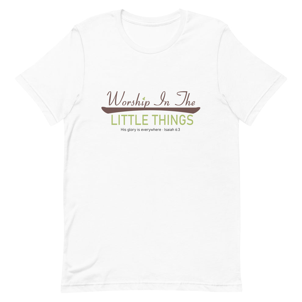 Worship In The Little Things Logo T-Shirt – Minimalist Christian Uni
